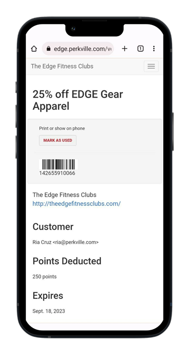 How do I redeem my points for perks (rewards)?